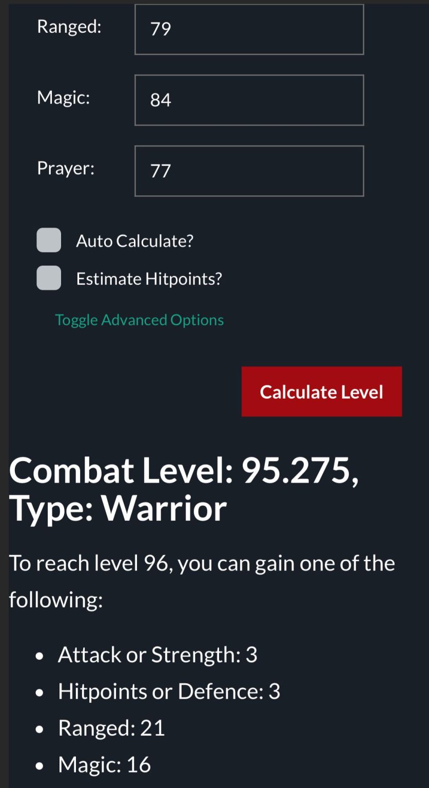 OSRS Combat Calculator: Master Your Combat Level with Precision ...